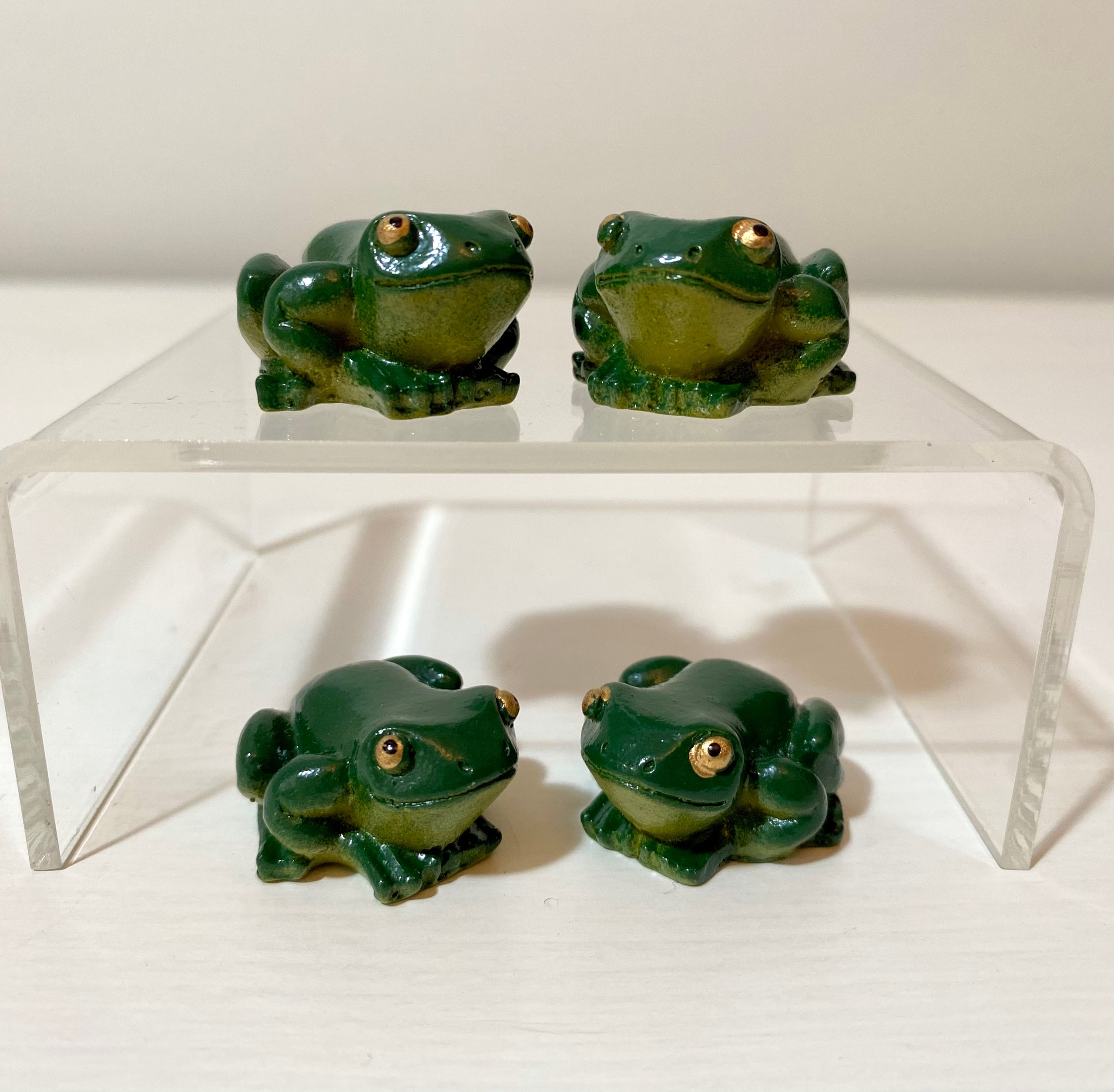 Mini Green Garden Frogs Set of 4 | Ebony & Ivy